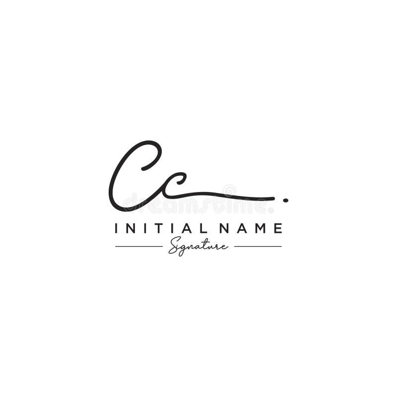 CC Initial Letter Handwriting And Signature Logo Concept Design Stock ...