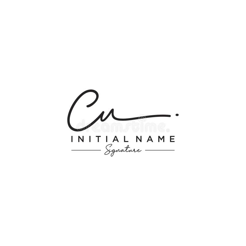 Letter CU Signature Logo Template Vector Stock Vector - Illustration of ...