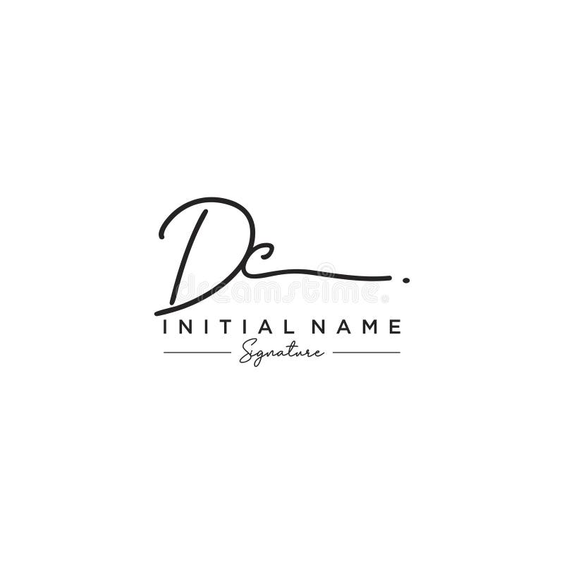 Letter DC Signature Logo Template Vector Stock Vector - Illustration of ...
