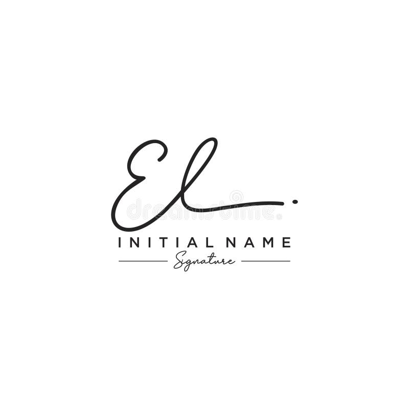 Letter EL Signature Logo Template Vector Stock Vector - Illustration of ...