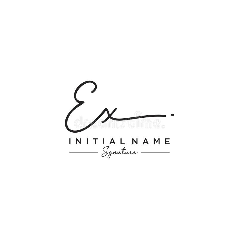 Letter EX Signature Logo Template Vector Stock Vector - Illustration of ...