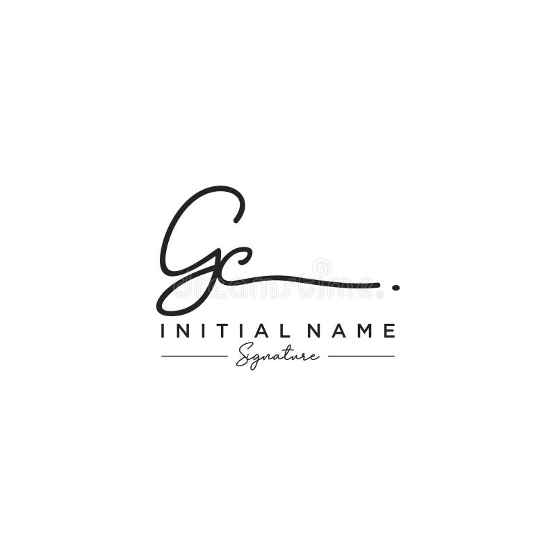 Initial GC Signature Logo Template Vector Stock Vector - Illustration ...