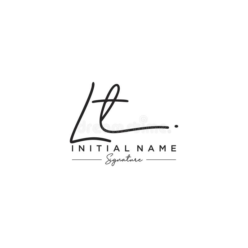 Letter LT Signature Logo Template Vector Stock Vector - Illustration of ...