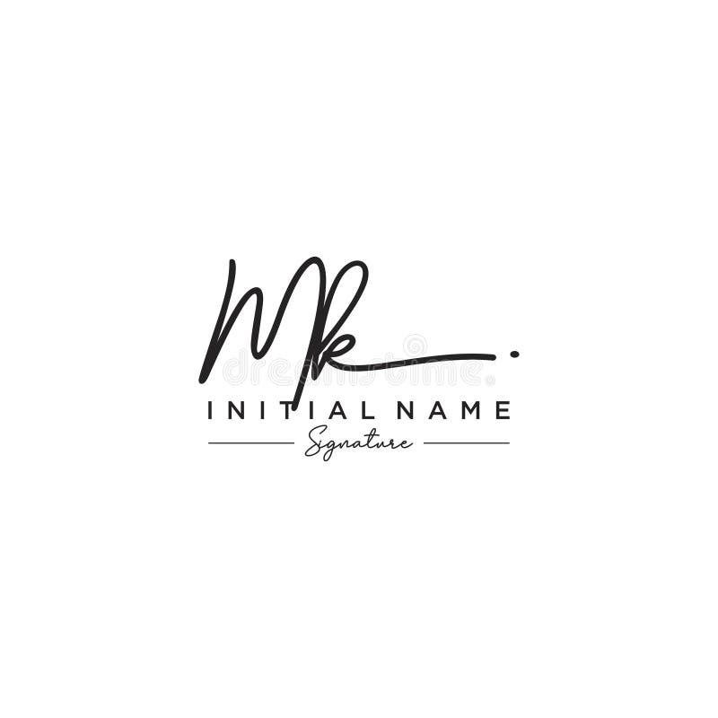 Letter MK Signature Logo Template Vector Stock Vector - Illustration of ...