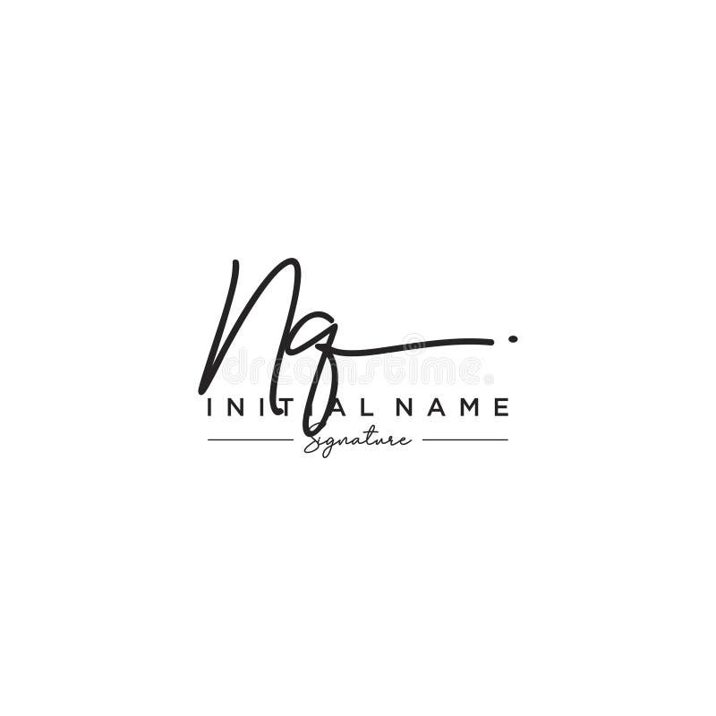 Letter NQ Signature Logo Template Vector Stock Vector - Illustration of ...
