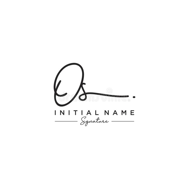 Letter OS Signature Logo Template Vector Stock Vector - Illustration of ...