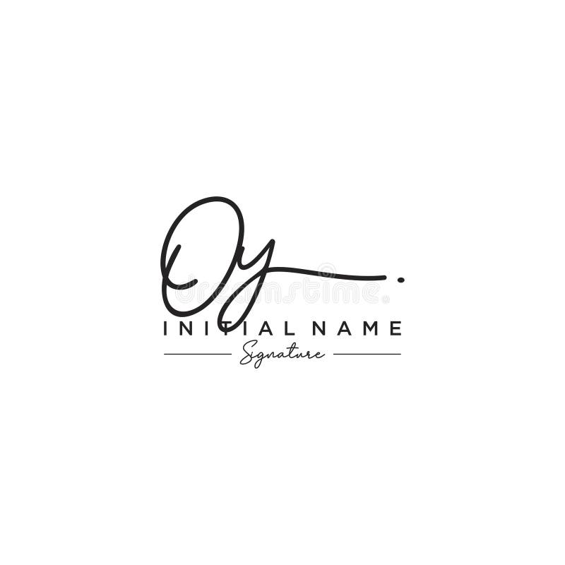 Letter OY Signature Logo Template Vector Stock Vector - Illustration of ...