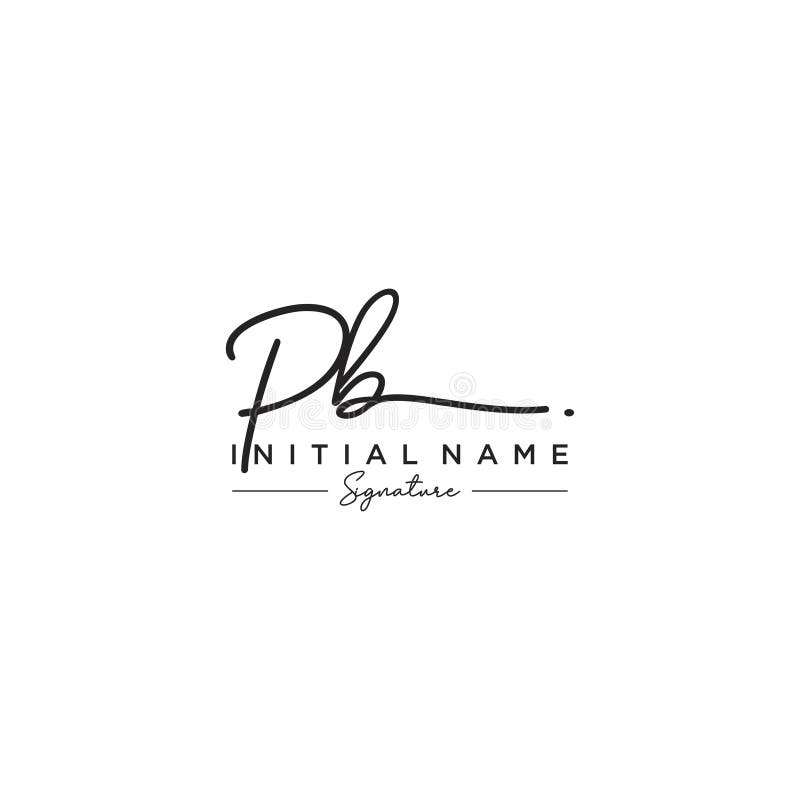 Letter PB Signature Logo Template Vector Stock Vector - Illustration of ...