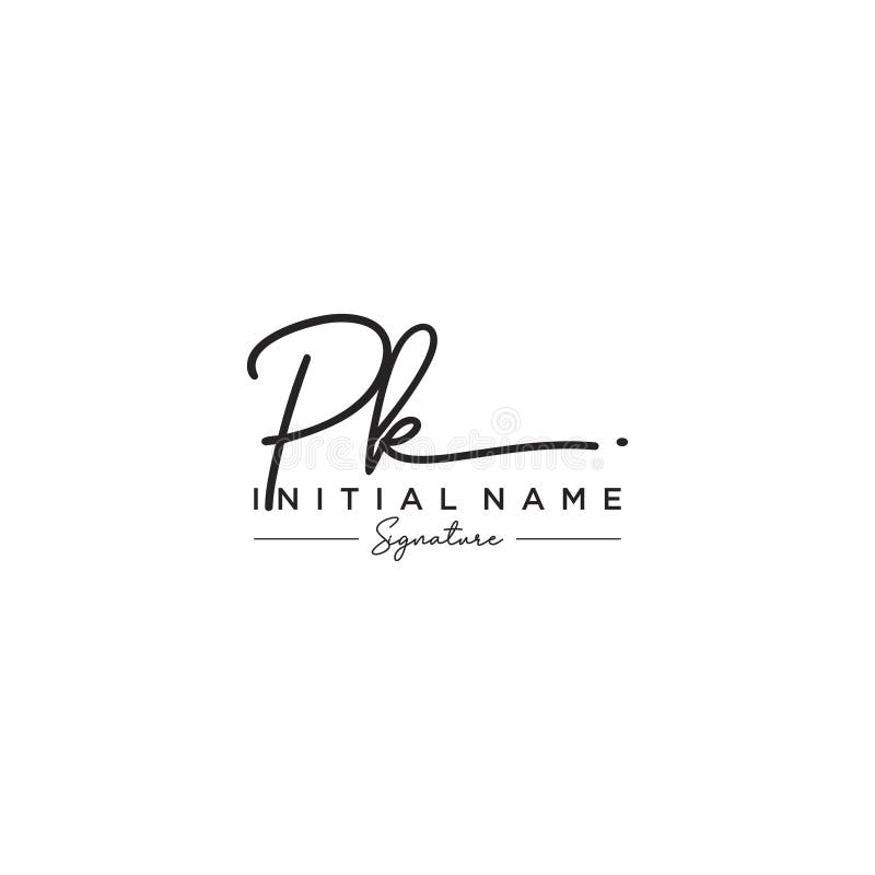 Letter PK Signature Logo Template Vector Stock Vector - Illustration of ...