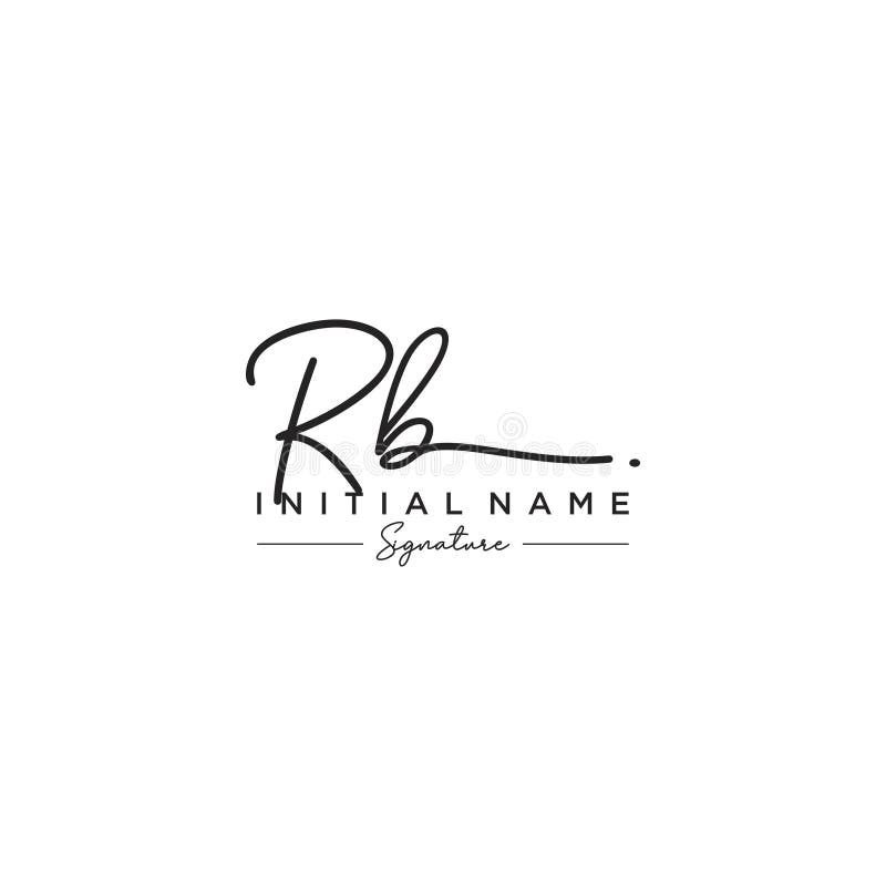 RB Signature Style Monogram.Calligraphic Lettering Icon and Handwriting ...