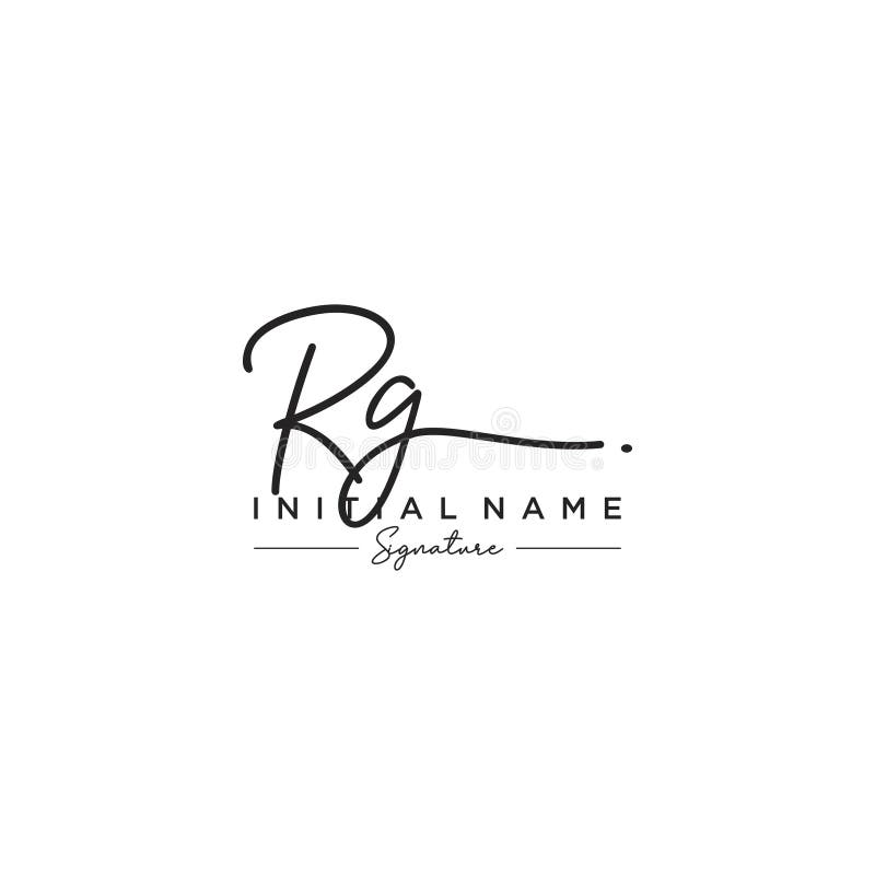 Letter RG Signature Logo Template Vector Stock Vector - Illustration of ...