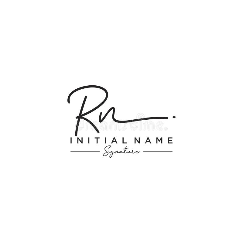 RN Signature Logo Template Vector Stock Vector - Illustration of ...