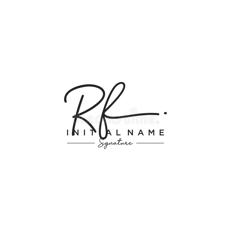 Letter RF Signature Logo Template Vector Stock Vector - Illustration of ...