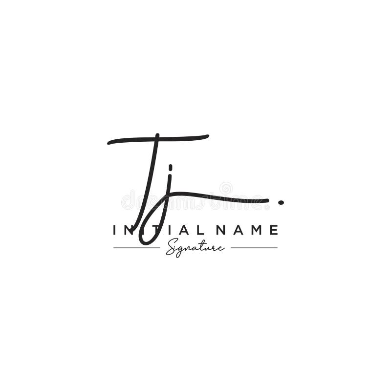 TJ Signature Logo Template Vector Stock Vector - Illustration of luxury ...