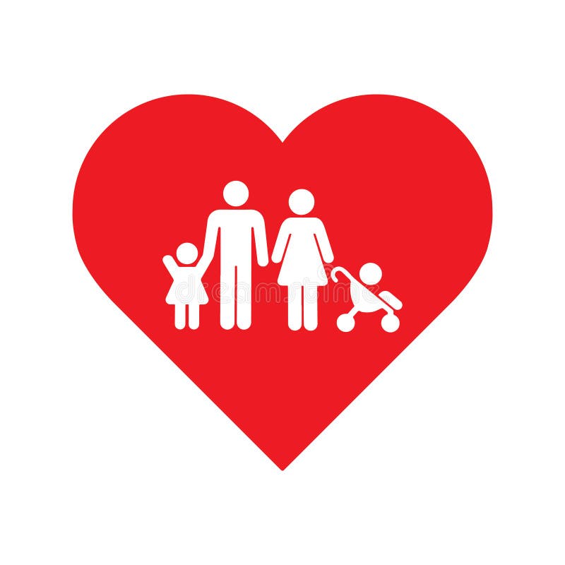 People and Family Color Icons. Man and Woman, Child . Family Sign Icon ...