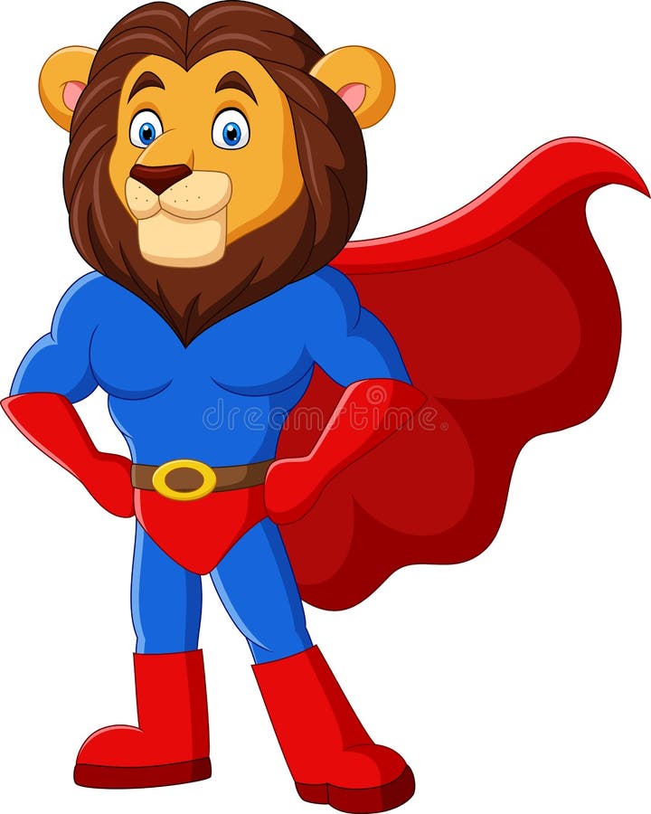 Superhero Lion stock vector. Illustration of strong, evil - 5232368