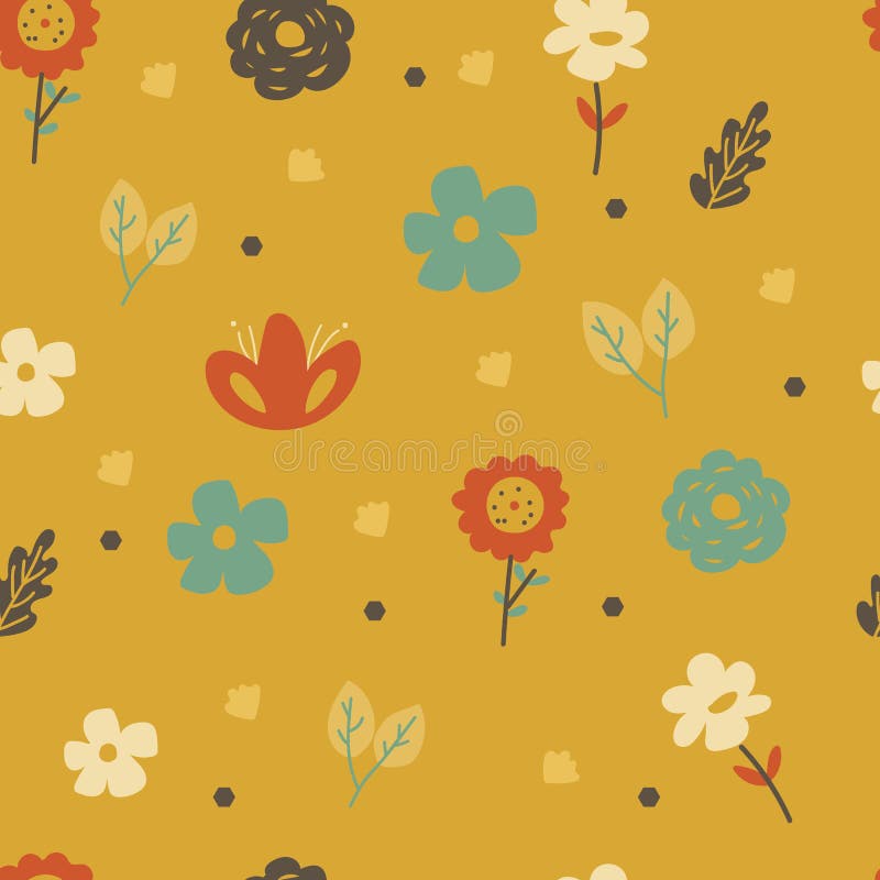 Cute Little Flower Seamless Pattern Vector Design for Fabric Print ...