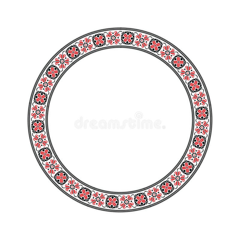 Traditional Round Frame for Text- Graphic Design Stock Vector ...