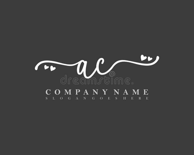 AC Initial Handwriting Logo Template Stock Vector - Illustration of ...