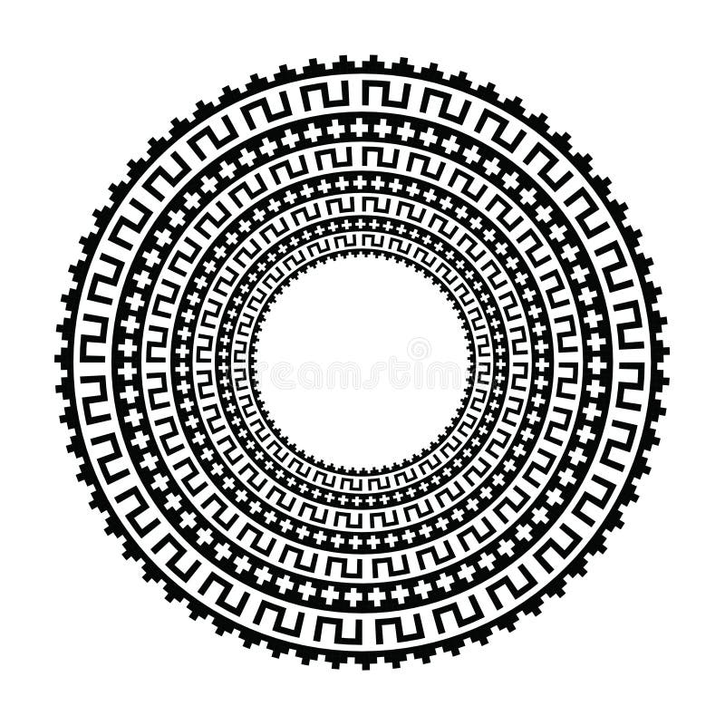 Geometric round shape stock vector. Illustration of black - 177641625