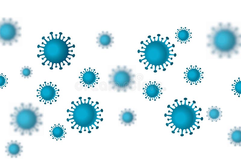Virus Bacteria in White Background. Bacteria Flu Background Stock ...