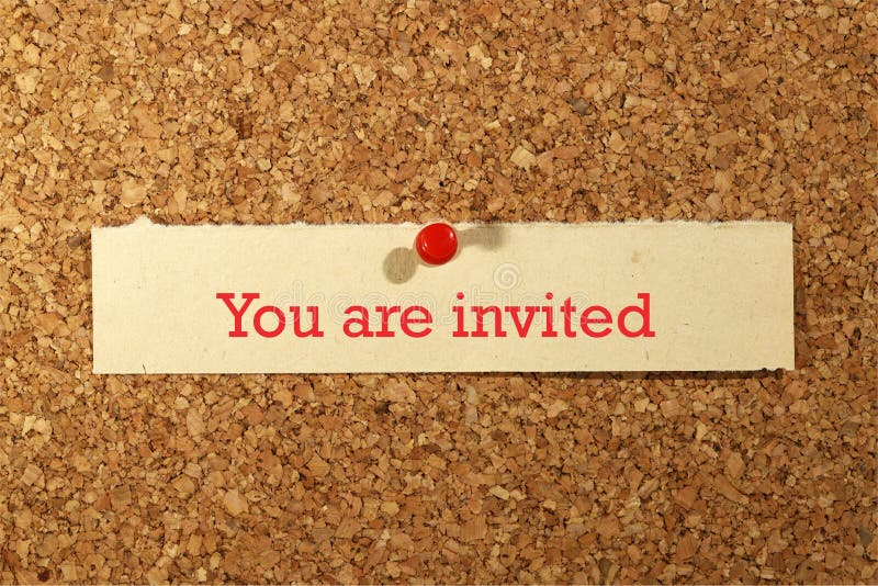 You are Invited Word on Paper Stock Image - Image of invitation ...