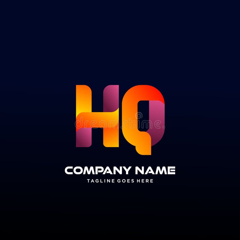 Hq H Q Colorful Alphabet Letter Logo Icon Template Vector Stock Vector ...