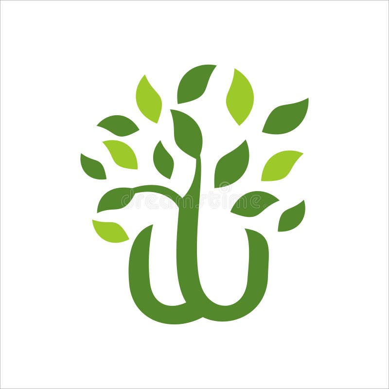 Letter W Tree Leaf Logo with Green Trees that Grow Rapidly for All Your ...