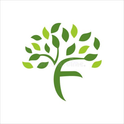 Letter F Tree Leaf Logo with Green Trees that Grow Rapidly for All Your ...