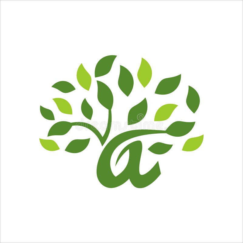 Letter a Tree Leaf Logo with Green Trees that Grow Rapidly for All Your ...