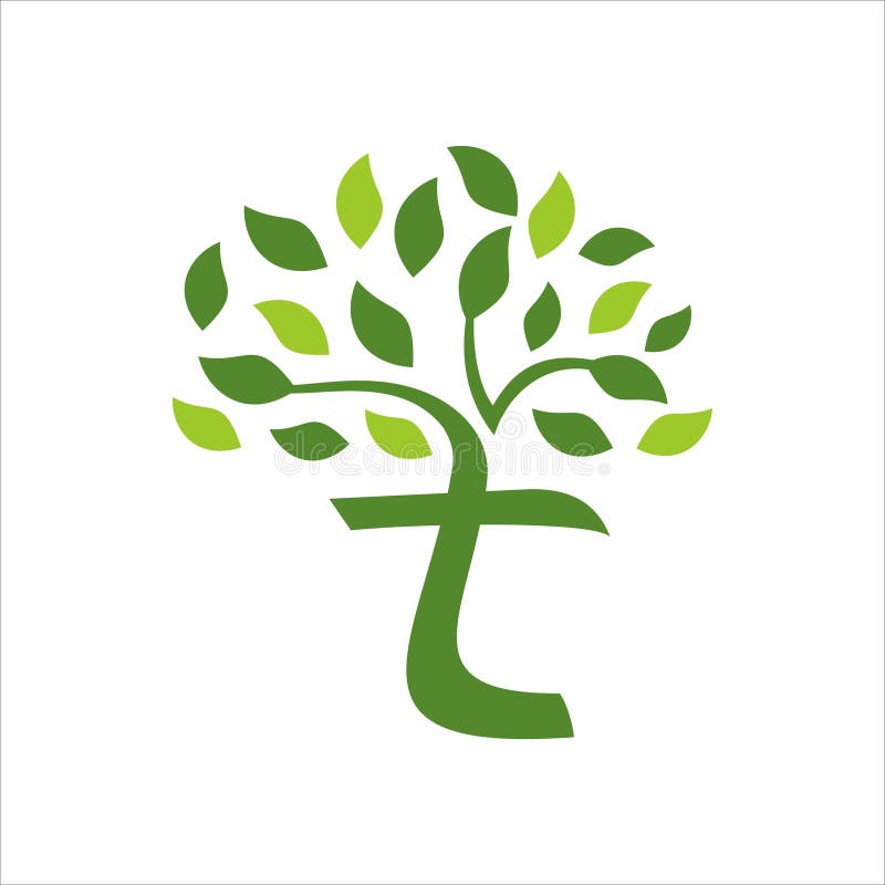 Letter T Tree Leaf Logo with Green Trees that Grow Rapidly for All Your ...