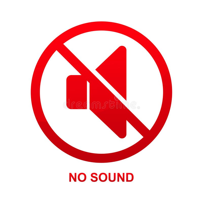 No sound vector sign stock vector. Illustration of disturb - 34881584