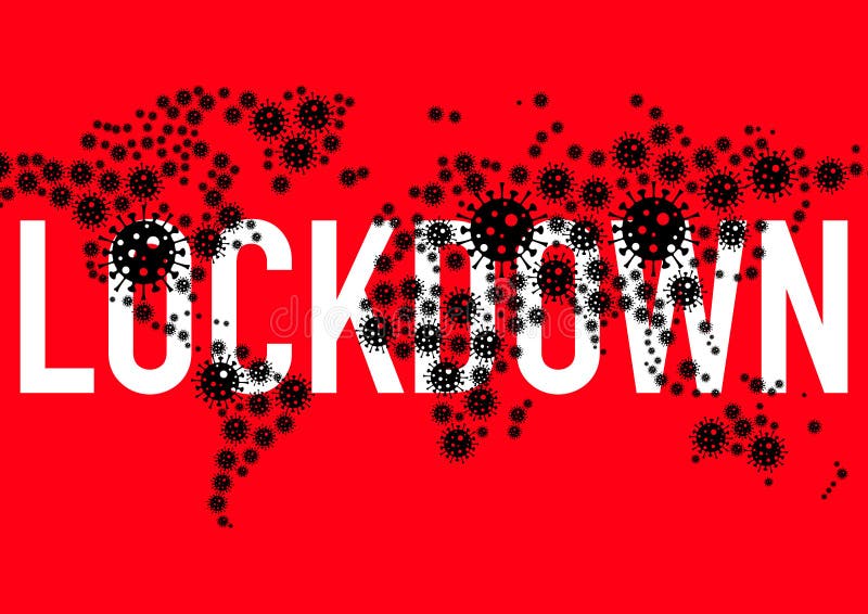 LOCKDOWN Impact of Coronavirus on Global Markets Stock Vector ...