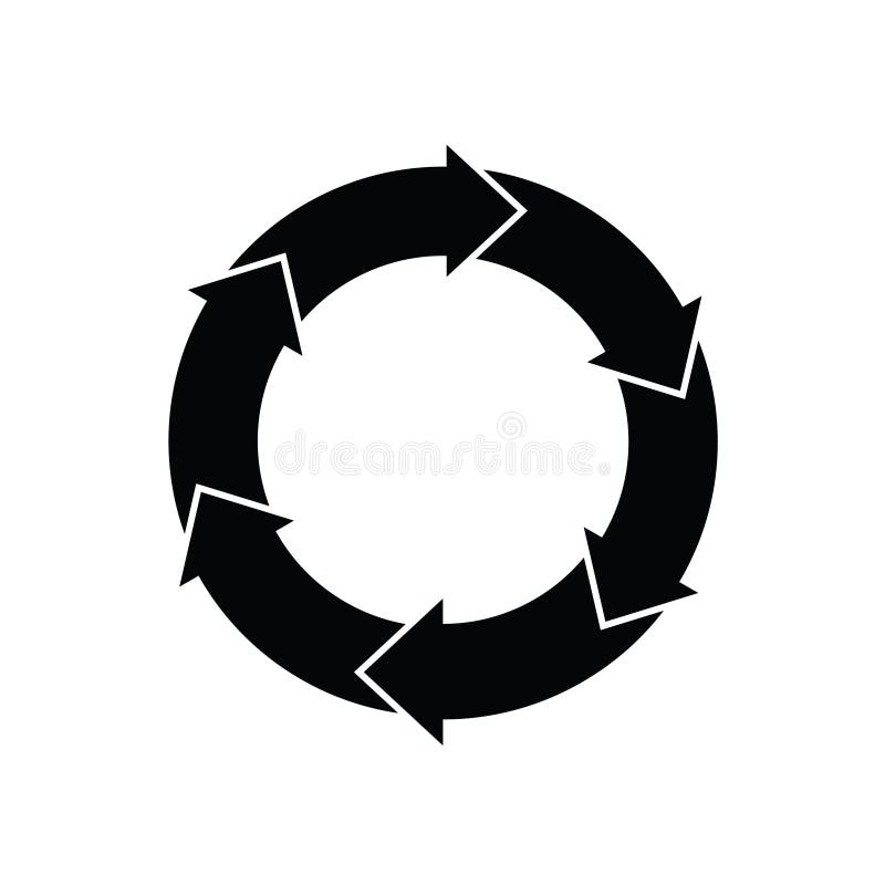 The Diagram with the Cycle Sign Stock Vector - Illustration of round ...