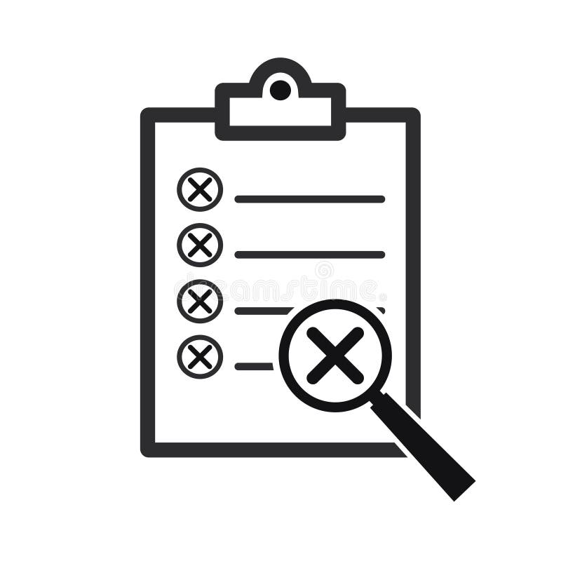 Checklist Document, Wrong Checklist Stock Vector - Illustration of ...