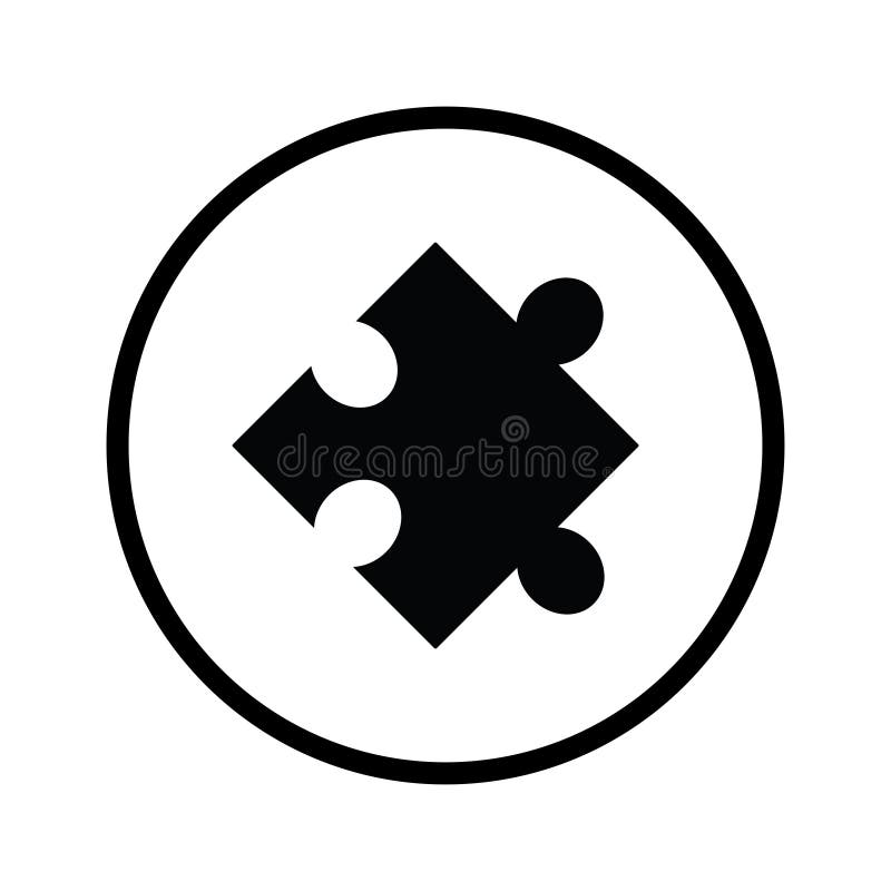 Jigsaw puzzle game icon stock vector. Illustration of business - 177897199