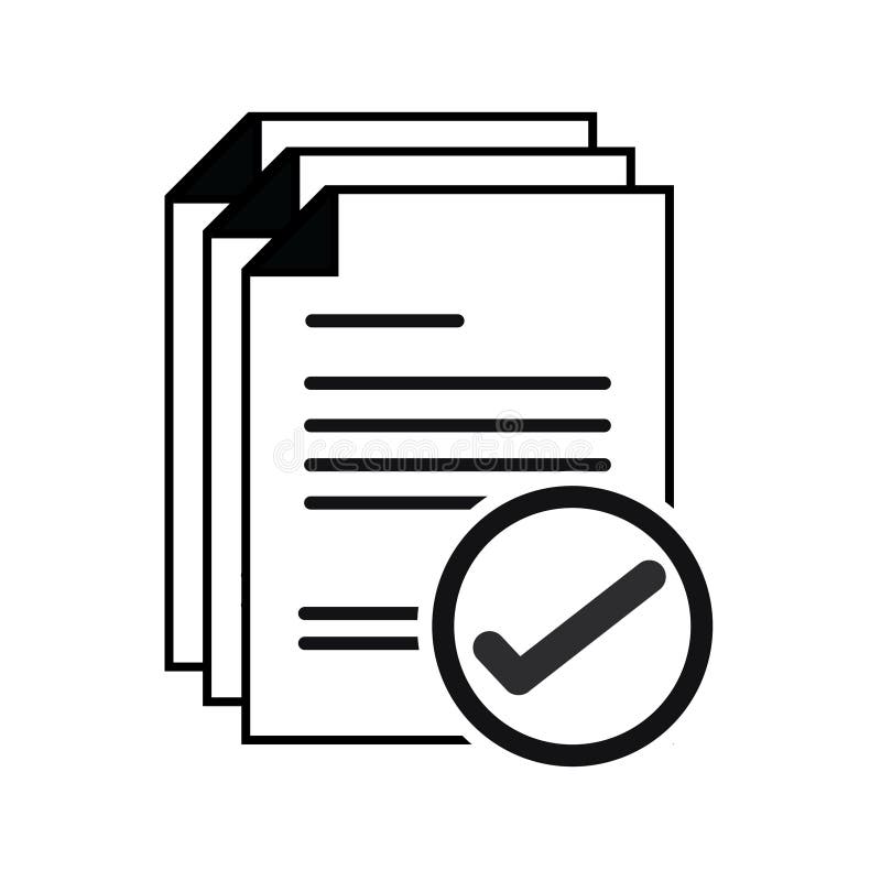 Right documents icon stock vector. Illustration of checklist - 177897904