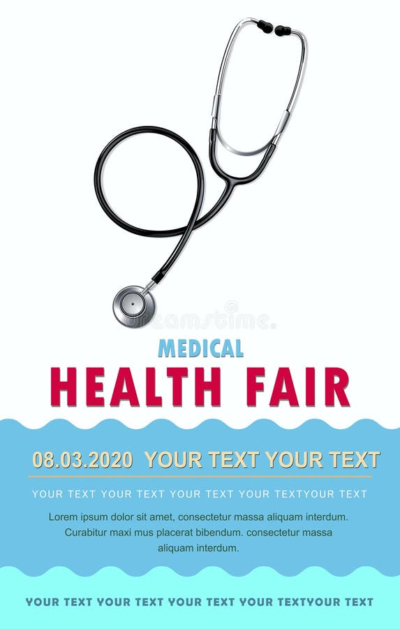 Health Fair Poster with Caduceus Medical Symbol. Stock Vector ...