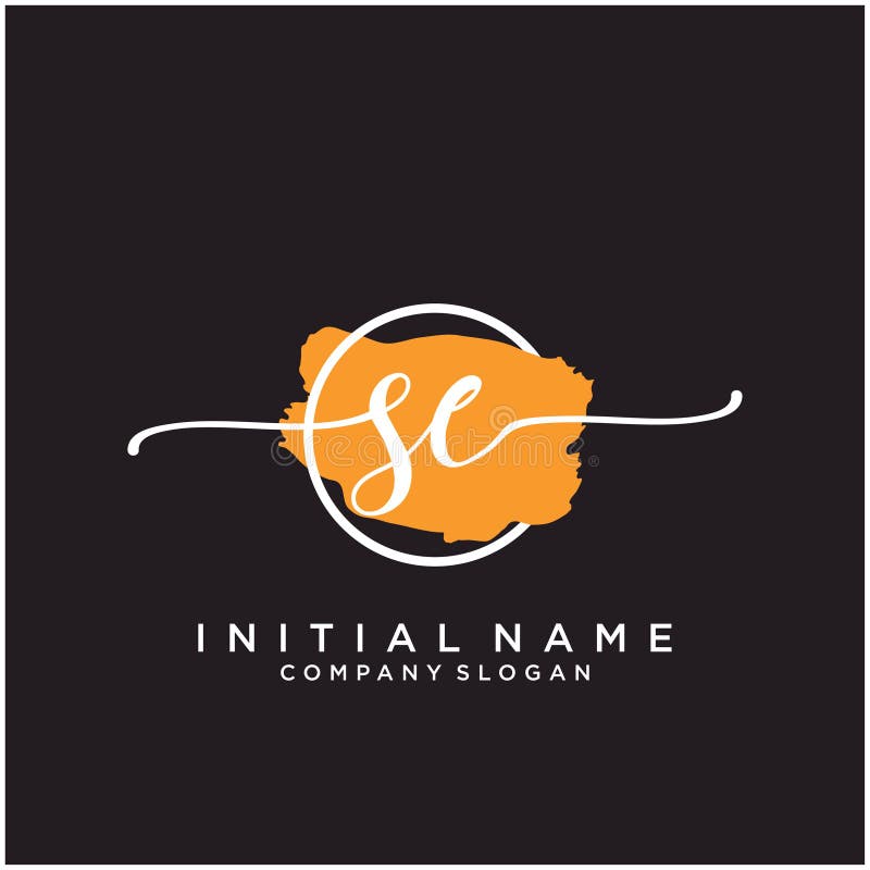 SE Initial Handwriting Logo Vector, SE Initial Handwriting Logo Design ...
