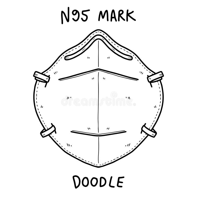 PrintN95 Mask / Surgical Mask / Face Mask / Medical. Doodle Style ...
