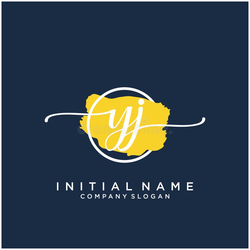 Initial YJ Logo Design Vector Template. Creative Circle Letter YJ ...