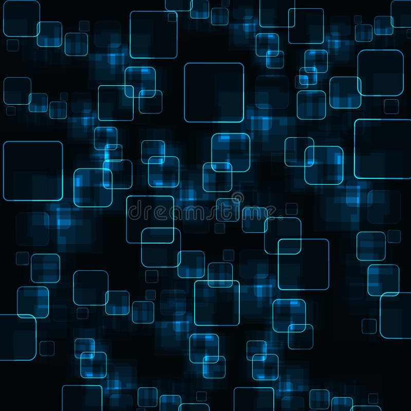 Abstract Futuristic Glowing Squares Background, Abstract Art Design ...