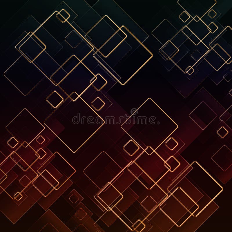 Abstract Futuristic Glowing Squares Background, Abstract Art Design ...