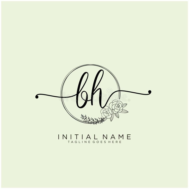 BH Letter Initial Beauty Monogram and Elegant Stock Vector ...