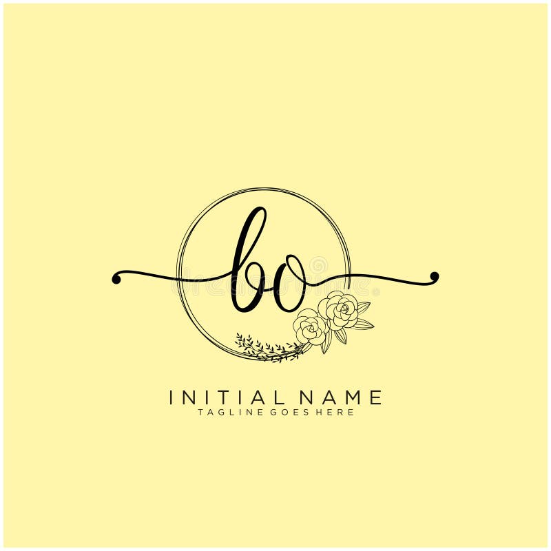 BO Letter Initial Beauty Monogram and Elegant Stock Vector ...