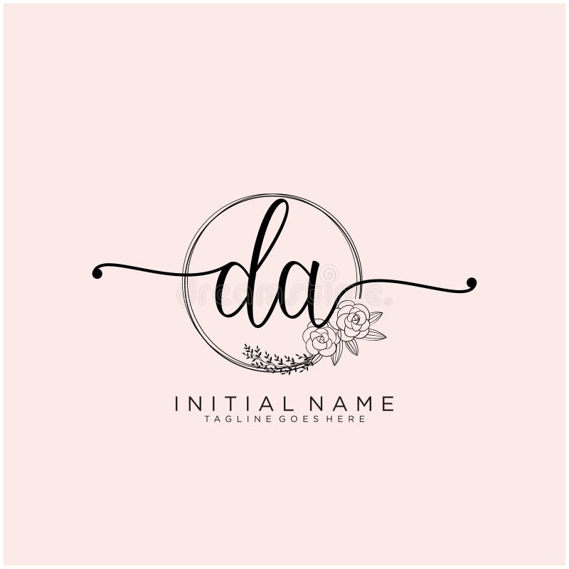 DA Letter Initial Beauty Monogram and Elegant Stock Vector ...