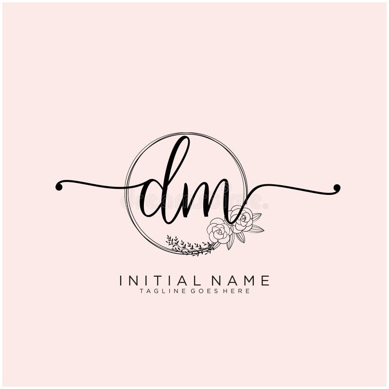 DM Letter Initial Beauty Monogram and Elegant Stock Vector ...
