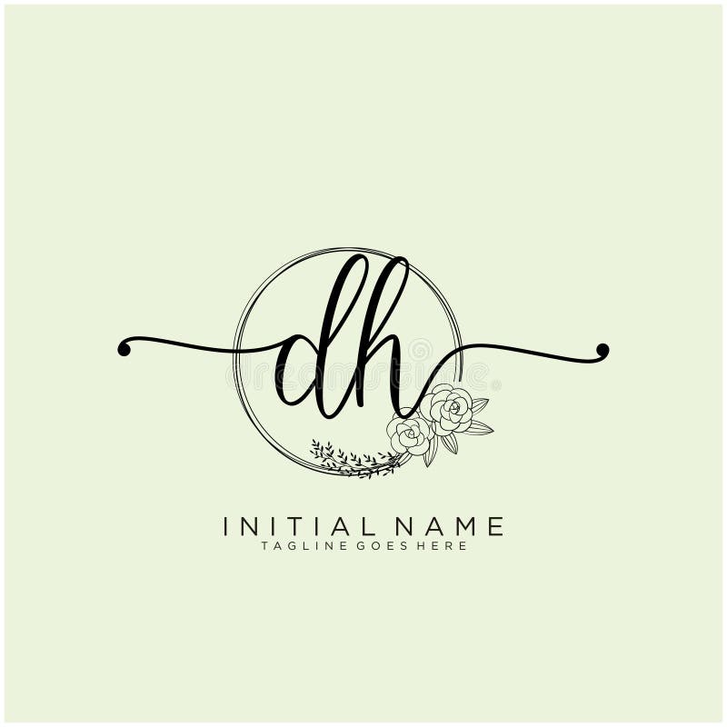 DH Letter Initial Beauty Monogram and Elegant Stock Vector ...