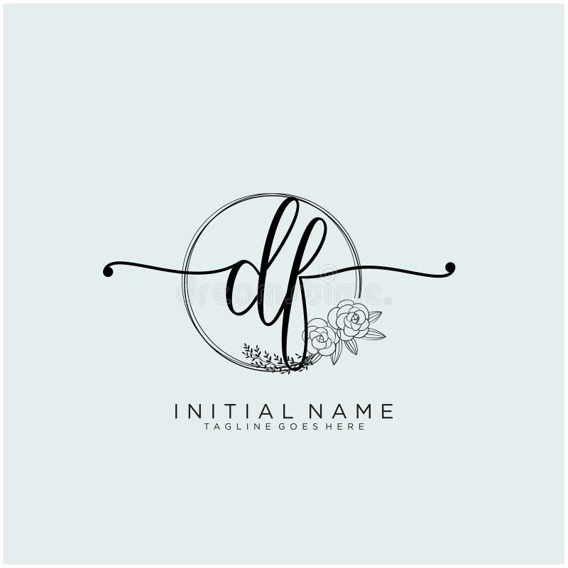 DF Letter Initial Beauty Monogram and Elegant Stock Vector ...