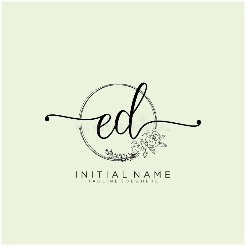 ED Letter Initial Beauty Monogram and Elegant Stock Vector ...